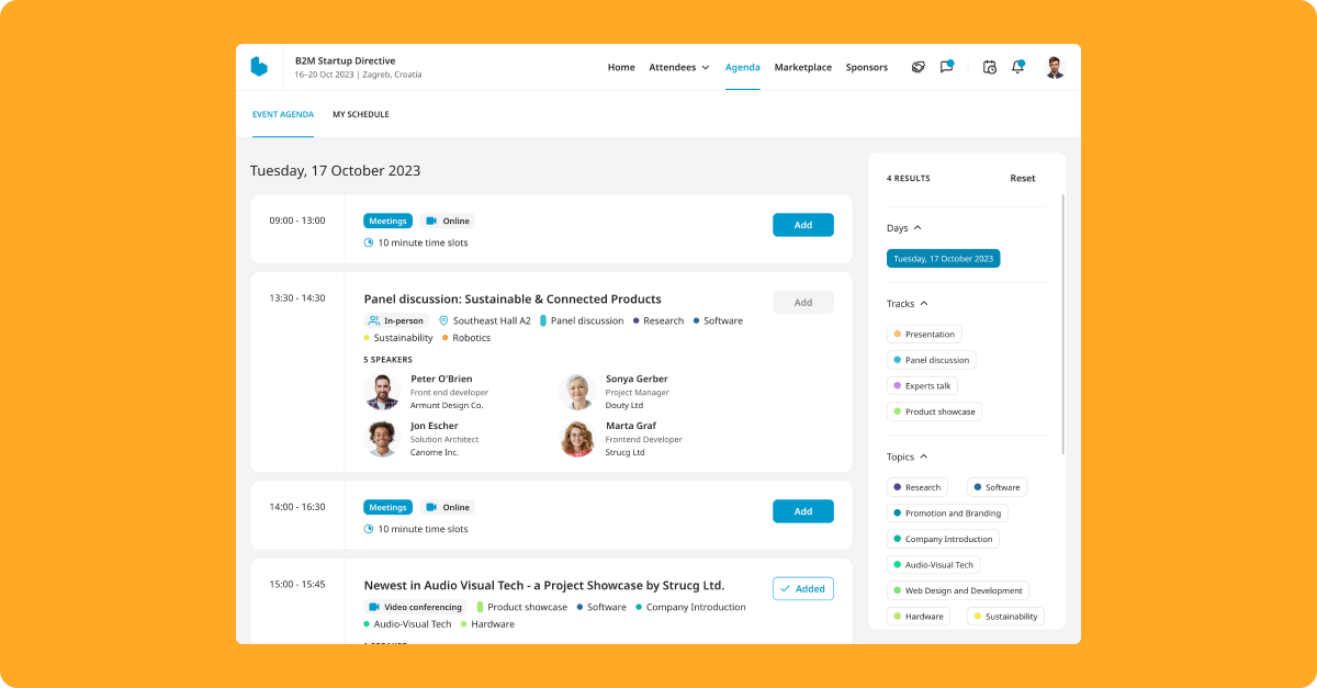 b2match next Meeting Blocks Update: Tailoring Your Event Agenda Just ...