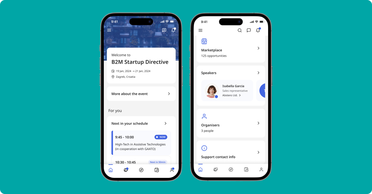 b2match Mobile Event App Home: The Central Information Hub