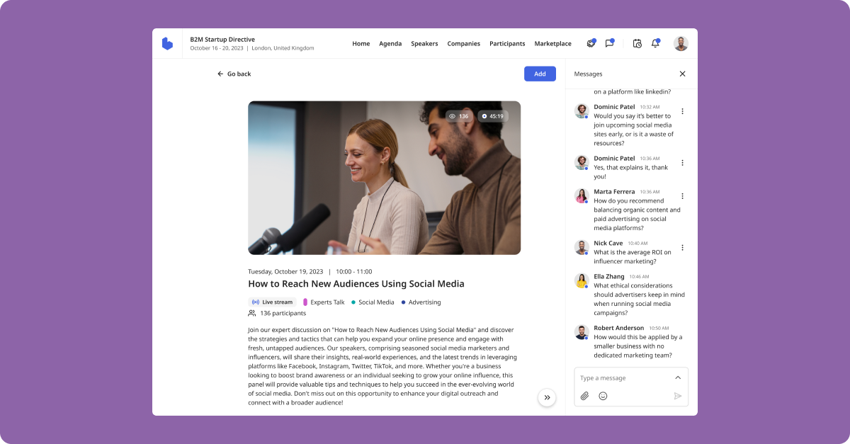 Get Ready to Chat at Every Session with b2match's Latest Update