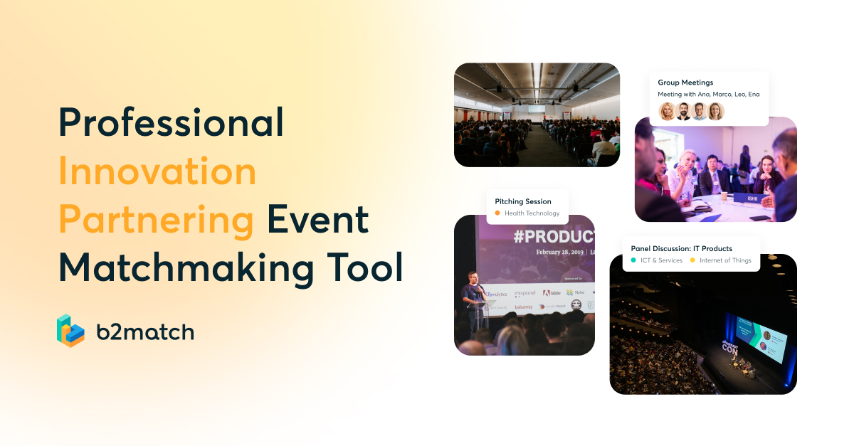 Professional innovation partnering event matchmaking tool